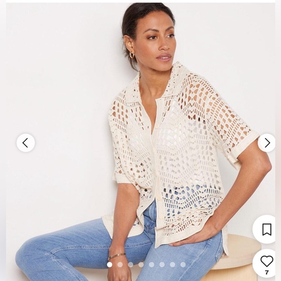Evereve | Sweaters | New Without Tags Evereve Molly Crochet Sweater Top ...